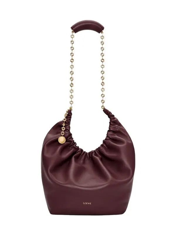 Loewe Medium Squeeze Bag In Nappa Lambskin - Red