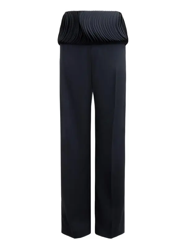 Alaïa Embroidered Waistband Trousers - Black