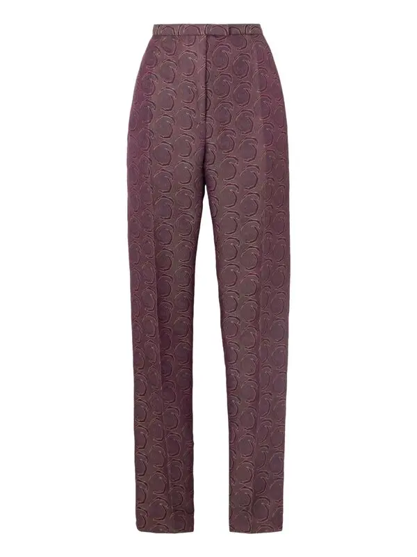 Dries Van Noten Jacquard Skinny Pants - Red
