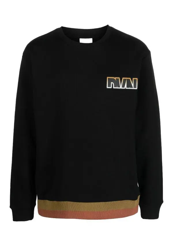 Dries Van Noten Logo Round Neck Sweater - Black