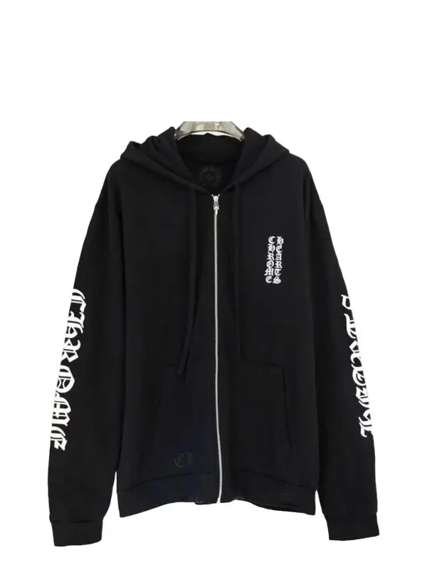 Chrome Hearts Long-sleeved Zip-up Hoodie - Black