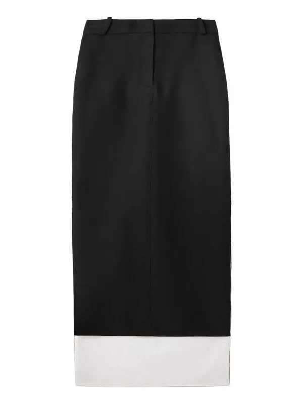 LANVIN Asymmetrical Skirt With Belt Loops - Black