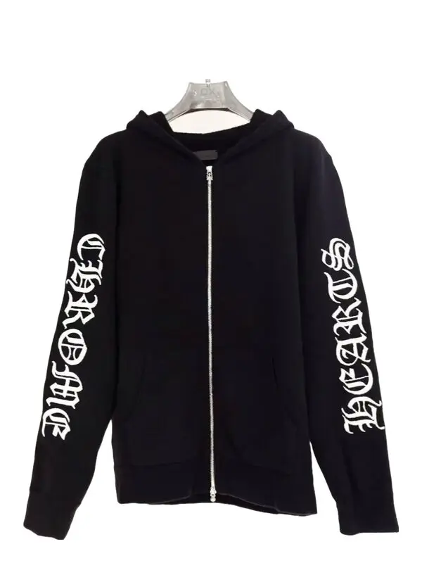 Chrome Hearts Zipper Sweatshirt With Logo Detail - Black