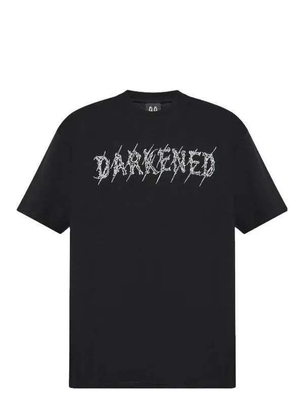 44 LABEL GROUP Darkened Printed Crewneck T-shirt - Black