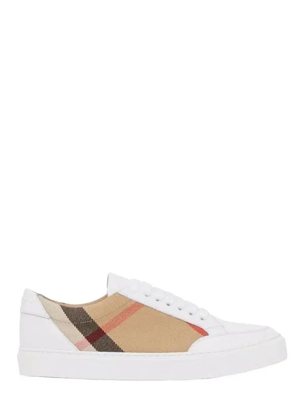 Burberry House Check Lace-up Sneakers - White