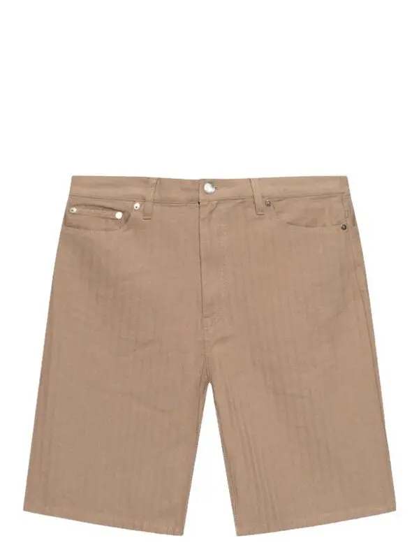 SAMSOE SAMSOE Striped Tailored Shorts - Brown