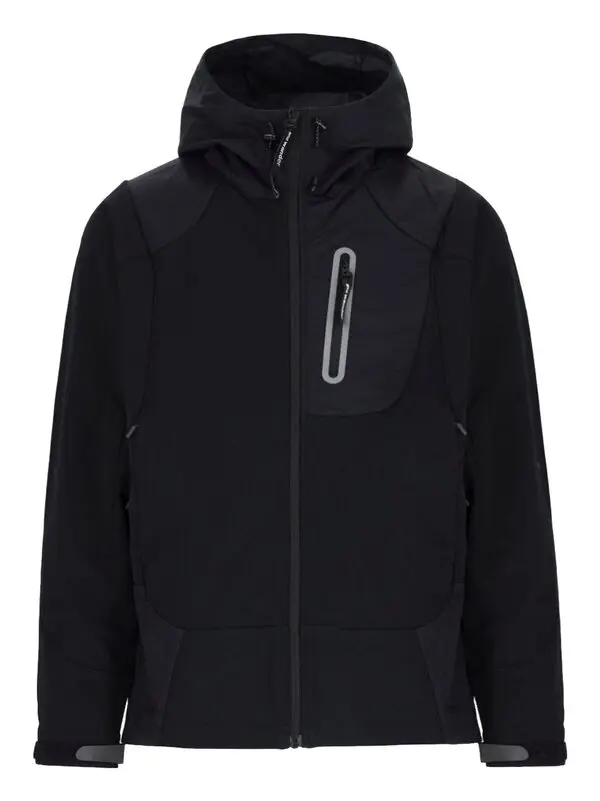 AND WANDER Utility Jacket With Drawstring Hood And Elasticated Cuffs - Black