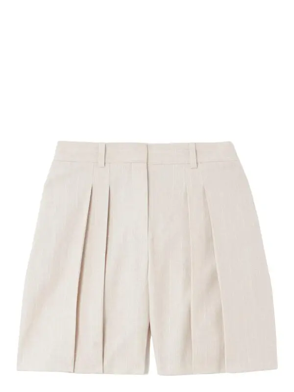 Theory Pleated Shorts - Sand-colored