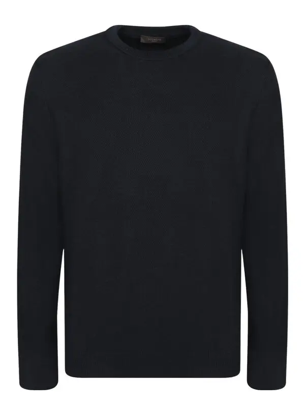 ZANONE Crew Neck Long Sleeve Knitwear - Blue