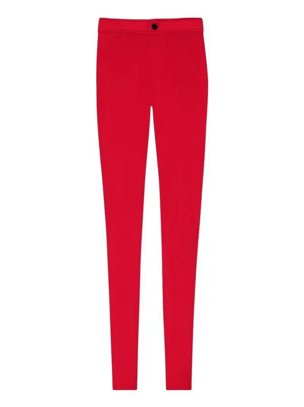 Saint Laurent High Waist Skinny Trousers - Red