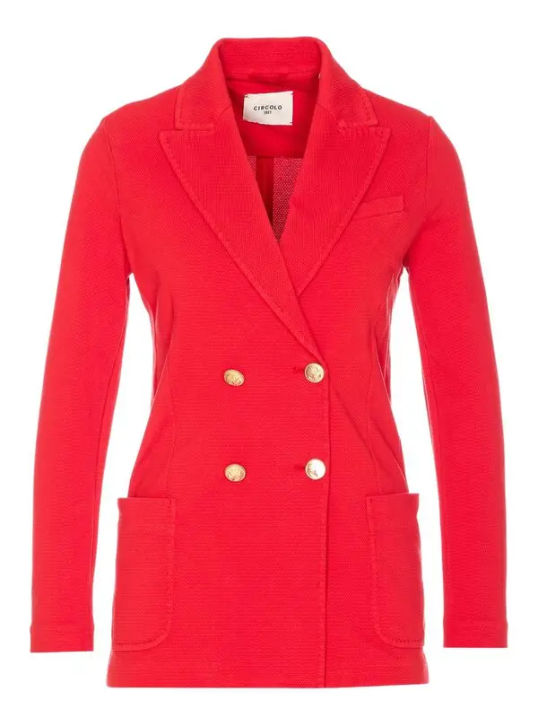 CIRCOLO 1901 Double-breasted Jacket With Angular Lapels - Red