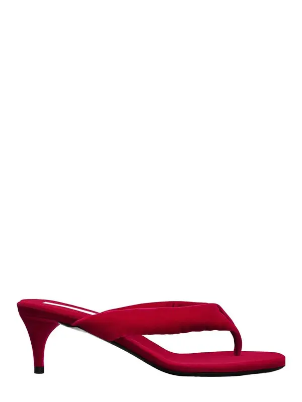 Alaïa Heeled Thong Mules - Purple-red