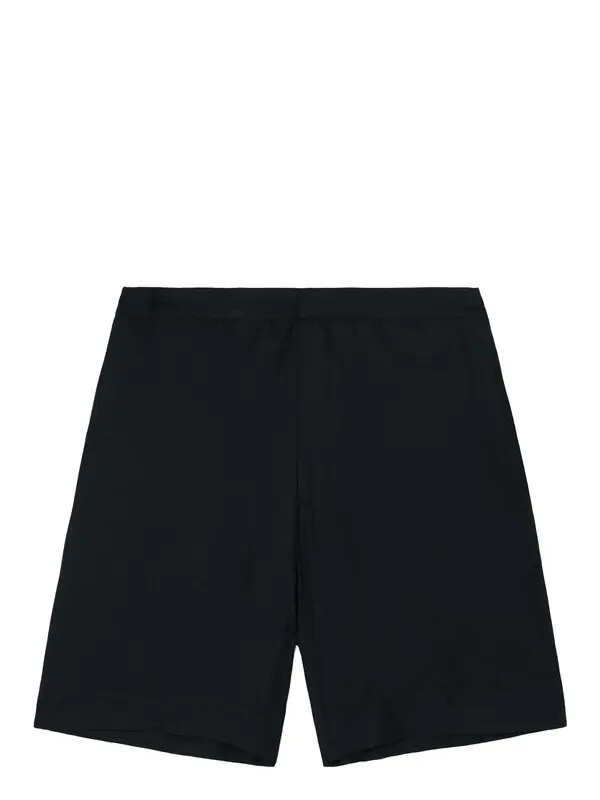 Loulou De Saison Poseidon Silk-twill Shorts - Black