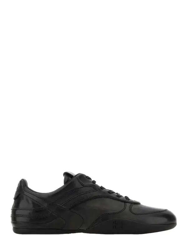 Miu Miu Round Toe Lace-up Sneakers - Black
