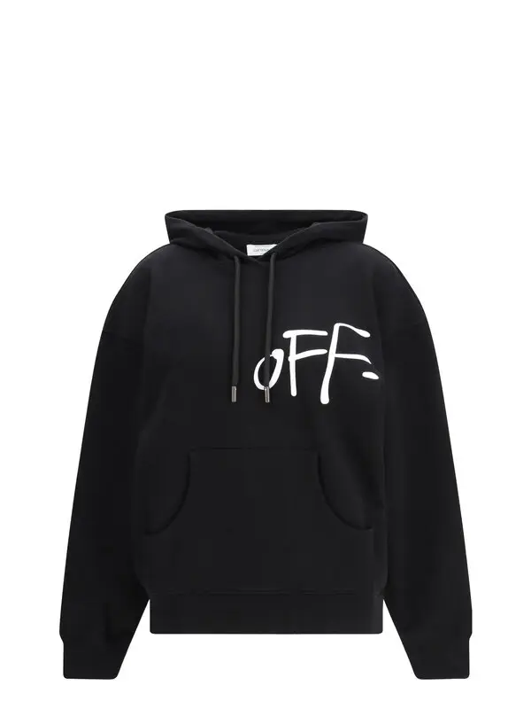 Off-White Shared Over Logo" Hoodie - Black