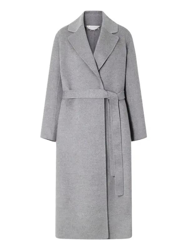 Stella McCartney Belted Wool Coat - Grey