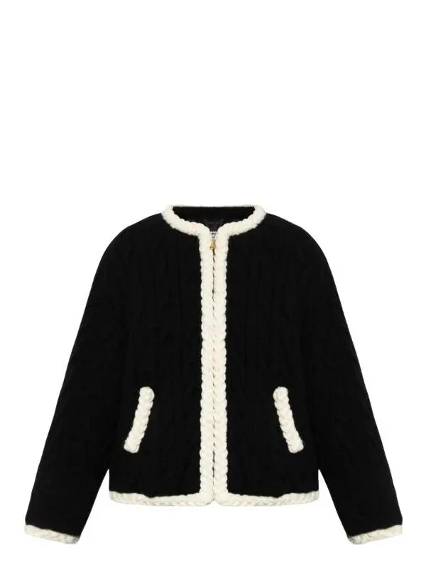 Moschino Contrasted Zip-up Jacket - Black