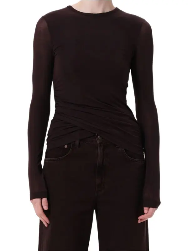 AGOLDE Eve Twist Tee - Root