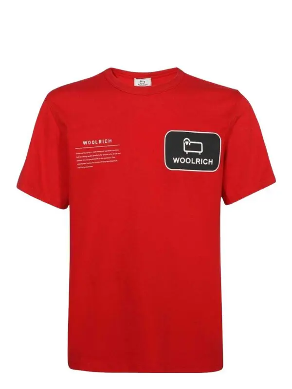 Woolrich T-shirt With Round Neck And Short Sleeves - Red