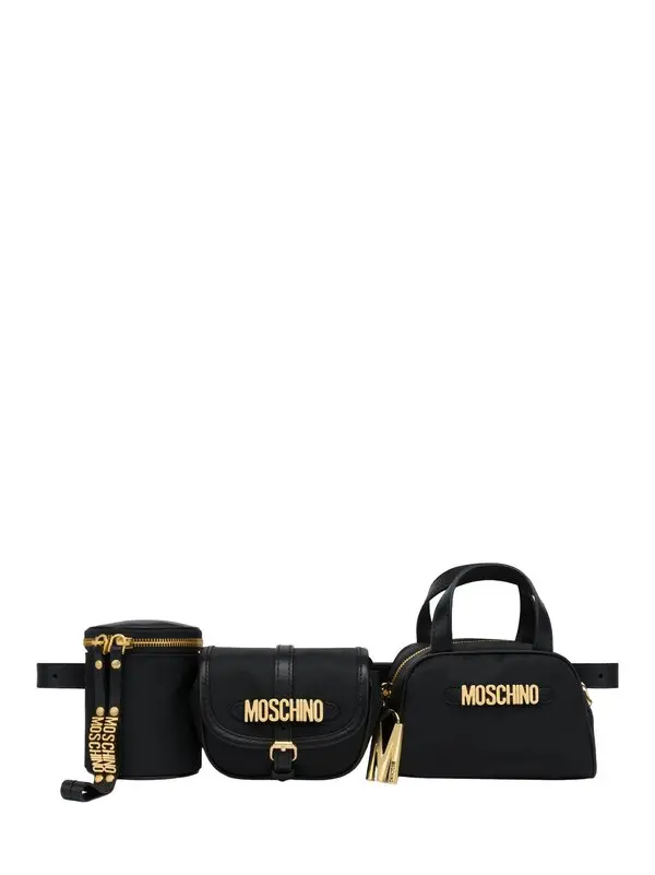 Moschino Lettering Belt Bag - Black
