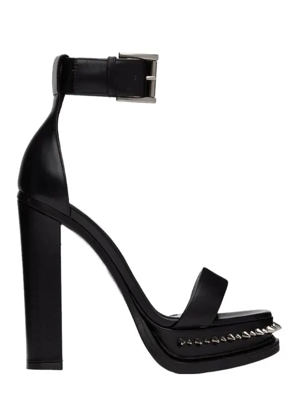 Alexander McQueen Spiked Sole High-heel Sandals - Black