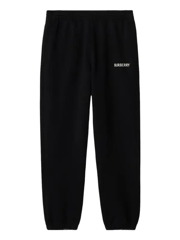 Burberry Logo Printed Jogging Pants - Black
