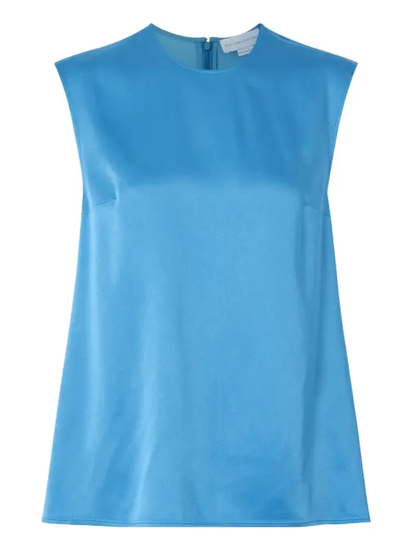 Stella McCartney Sleeveless Satin Vest - Blue
