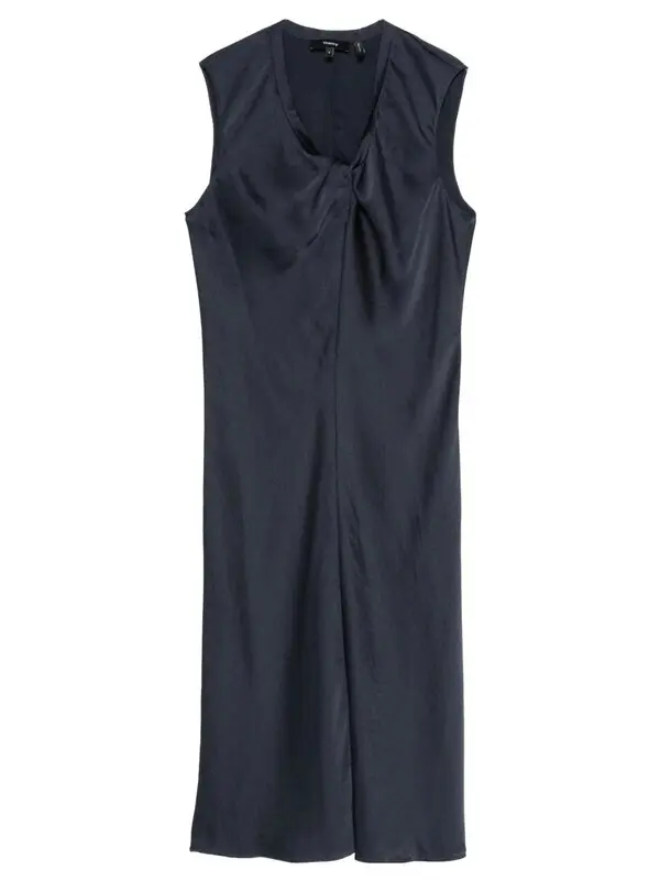 Theory Twist Scoop Neck Sleeveless Midi Dress - No