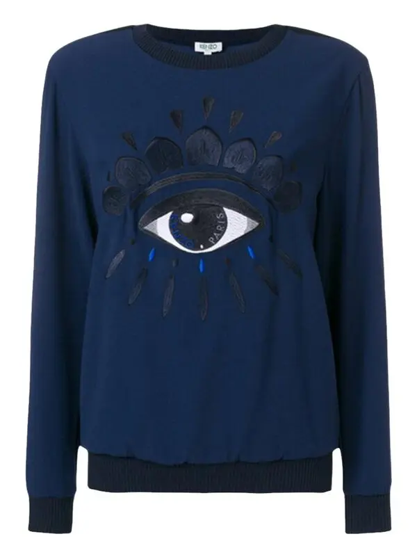 Kenzo Eye Logo Sports Sweater - Blue