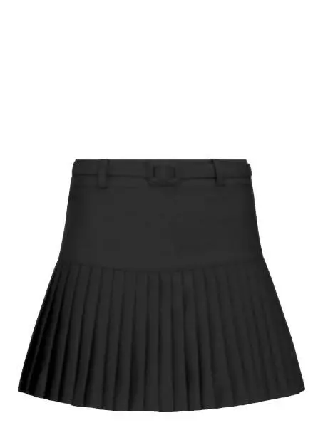 Dior Belt Detailed Pleated Mini Skirt - Black
