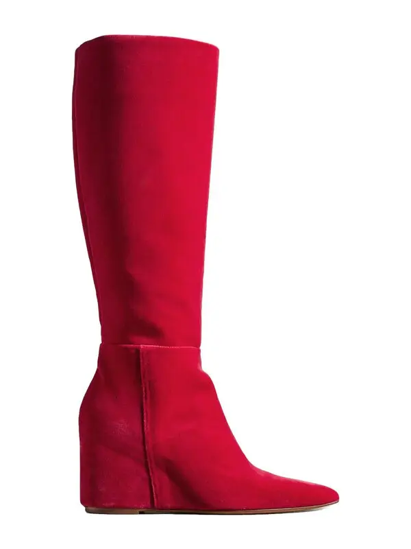Gabriela Hearst Remedios Wedge Boots - Deep Red