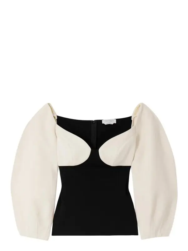 Gabriela Hearst Cropped Top With Voluminous Sleeves - White