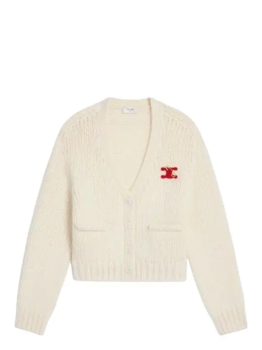 Celine Cardigan In Cashmere And Silk - Off White