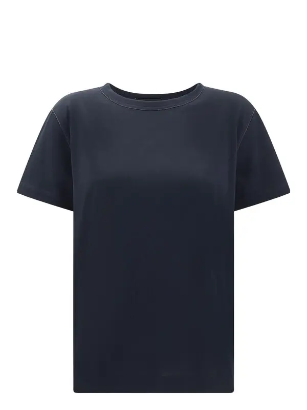 Fabiana Filippi Filo Diamante Detailed Short Sleeved T-shirt - Black