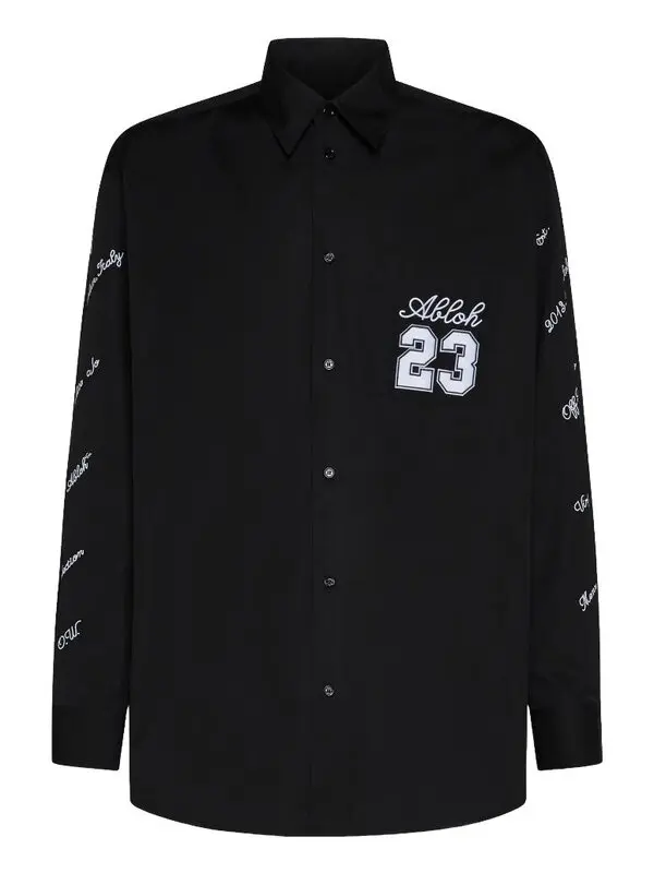 Off-White Buttoned Long-sleeved Shirt - Black