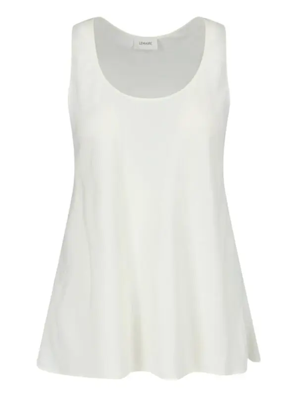 LEMAIRE Sleeveless Scoop Neck Top - Off White