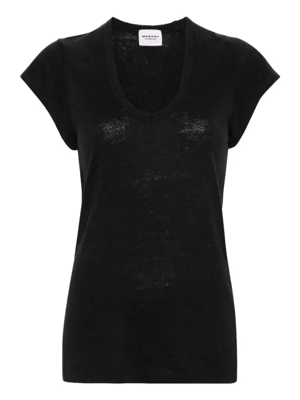 Isabel Marant Étoile Zankou V-neck T-shirt - Black