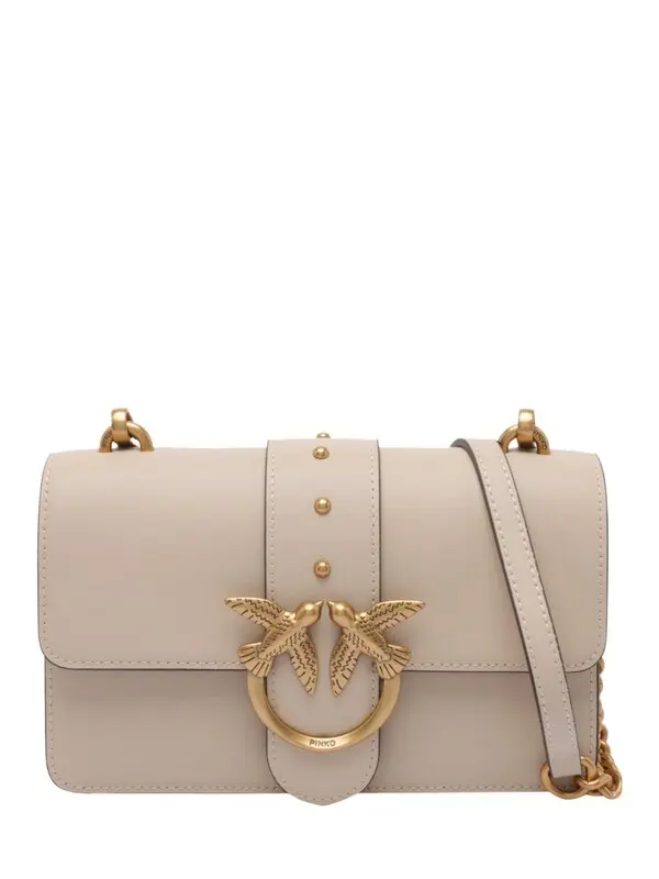 Pinko Love Birds Chain Shoulder Bag - Light Brown