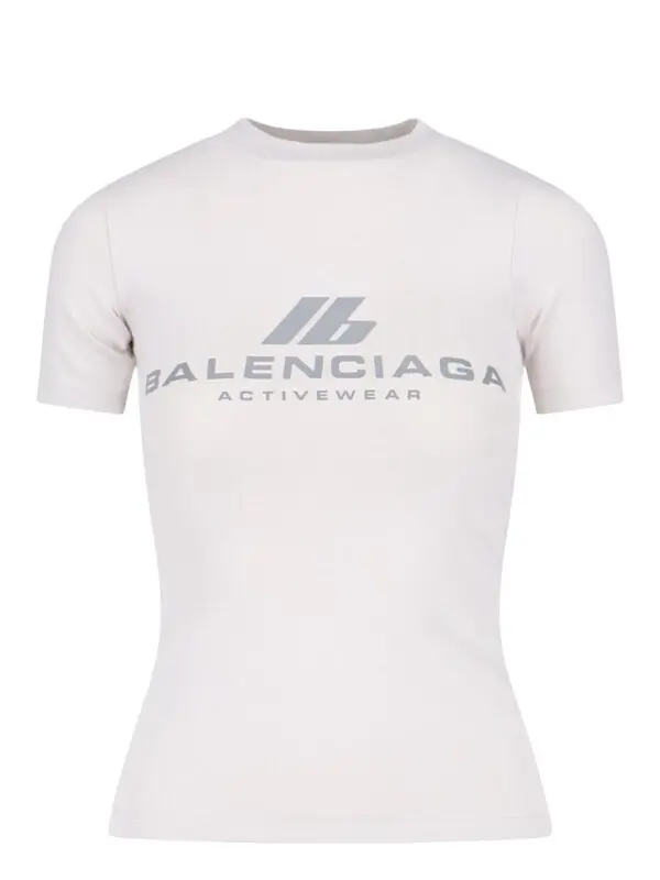 Balenciaga Activewear Fitted T-shirt - Beige