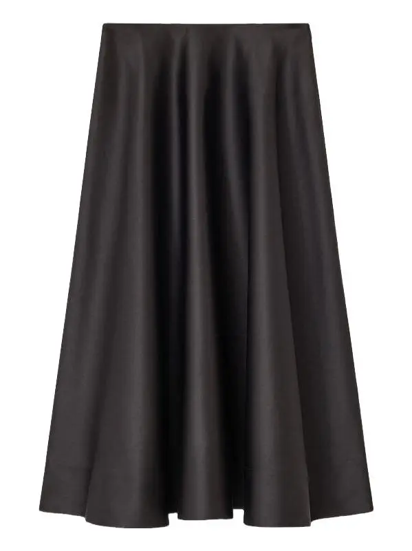 GANNI Midi Skirt - Black