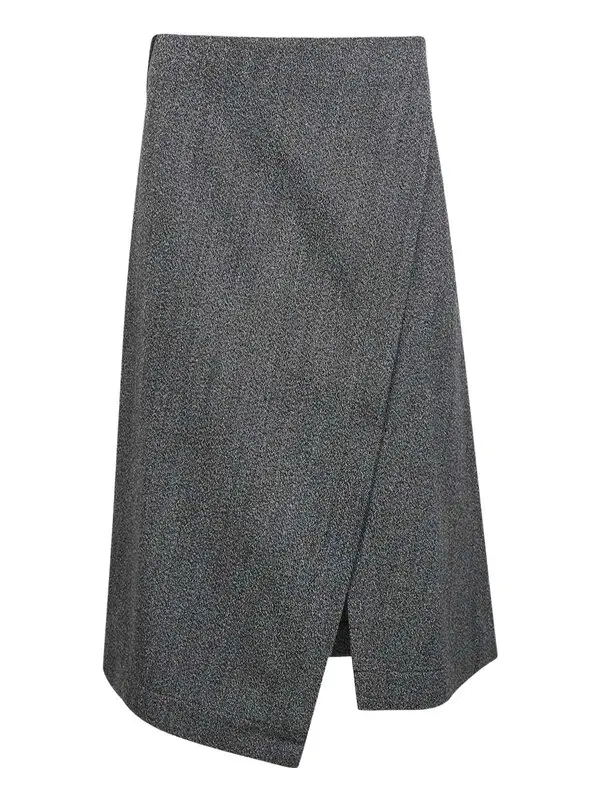 Studio Nicholson Midi Skirt With Slit - Black