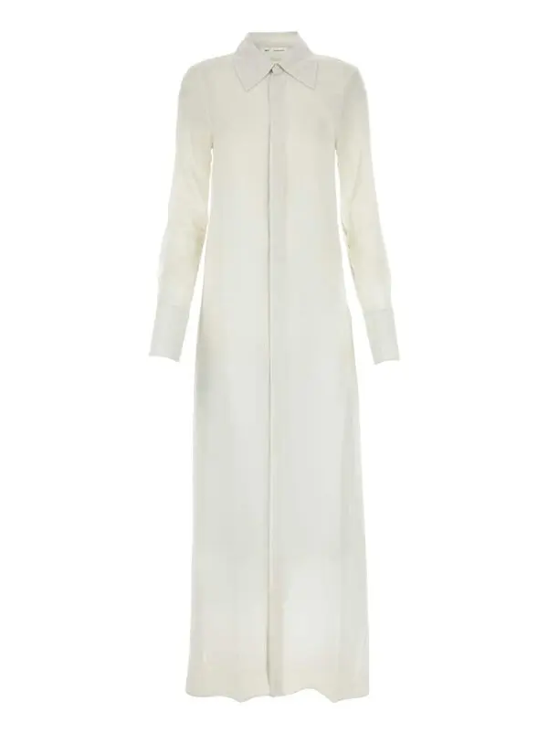 AMI Paris Long-sleeved Shirt Dress - White