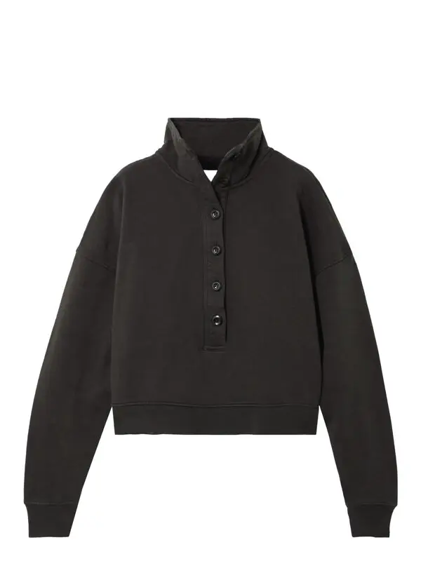 Citizens Of Humanity Long Sleeve Button-down Sweatshirt - Chocolate