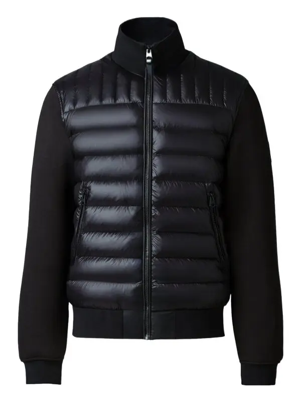 Mackage Collin-r Puffer Jacket With Knit Sleeves - Black