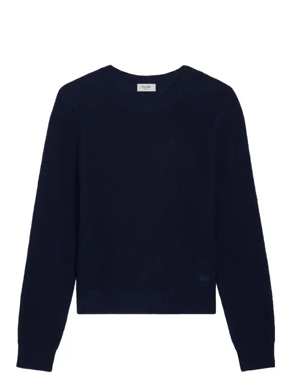 Celine Crewneck Sweater In Wool - Navy Blue
