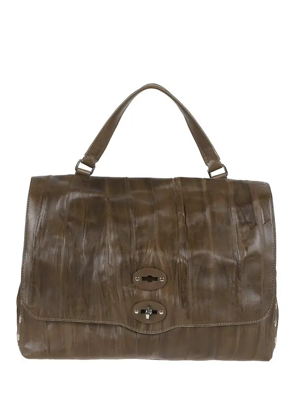 ZANELLATO Postina Pleated Medium Hand Bag - Brown