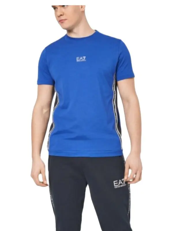 Emporio Armani Short-sleeved T-shirt With Round Neck And Short Sleeves - Blue