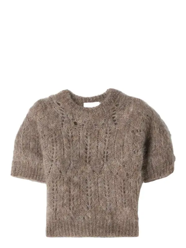 Citizens Of Humanity Openwork Knitwear With Short Sleeves - Brown