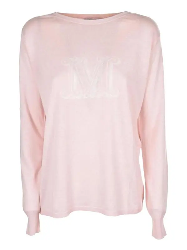Max Mara Logo Jacquard Pullover - Pink