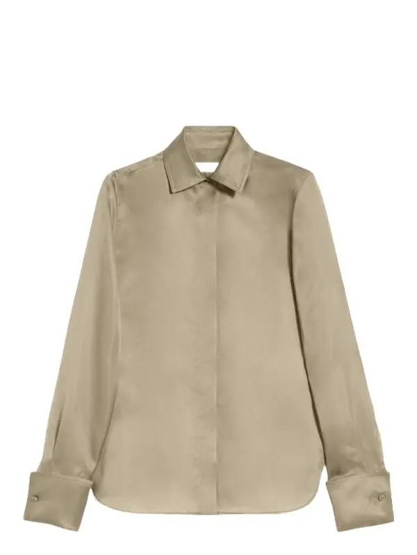 Max Mara Silk Shirt - Olive Green